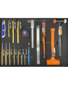 (M) - MARTEAUX, POINÇONS ET BURINS - 19PC