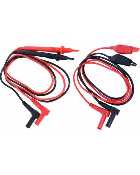 MULTIMETER DUAL TEST LEAD SET - ALLIGATOR & STANDARD PROBE