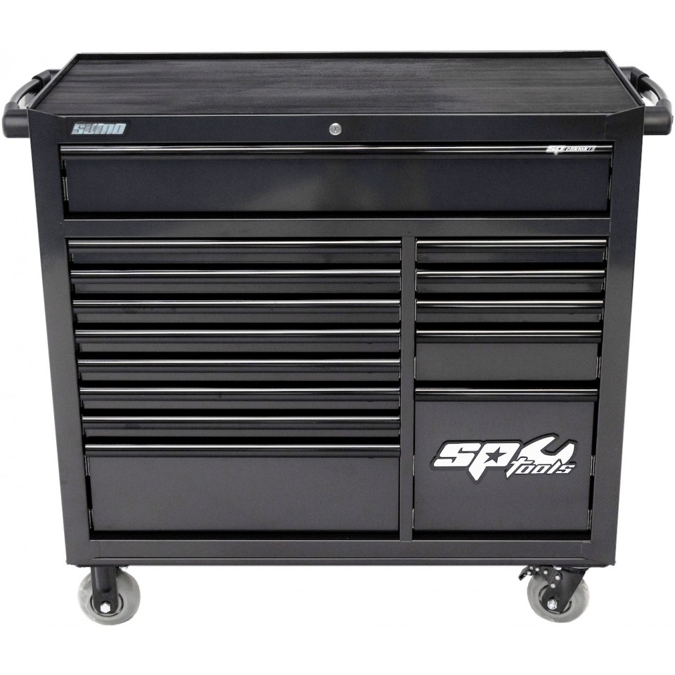 CUSTOM SERIES - ROLLER CABINET 14 DRAWERS - BLACK