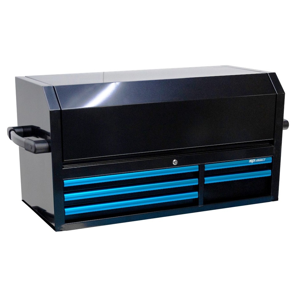 TOOL BOX BLACK/BLACK 5 DRAWER POWER HUTCH CUSTOM