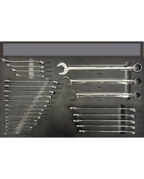 (XL) QUAD DRIVE SPANNER SET - 26PC