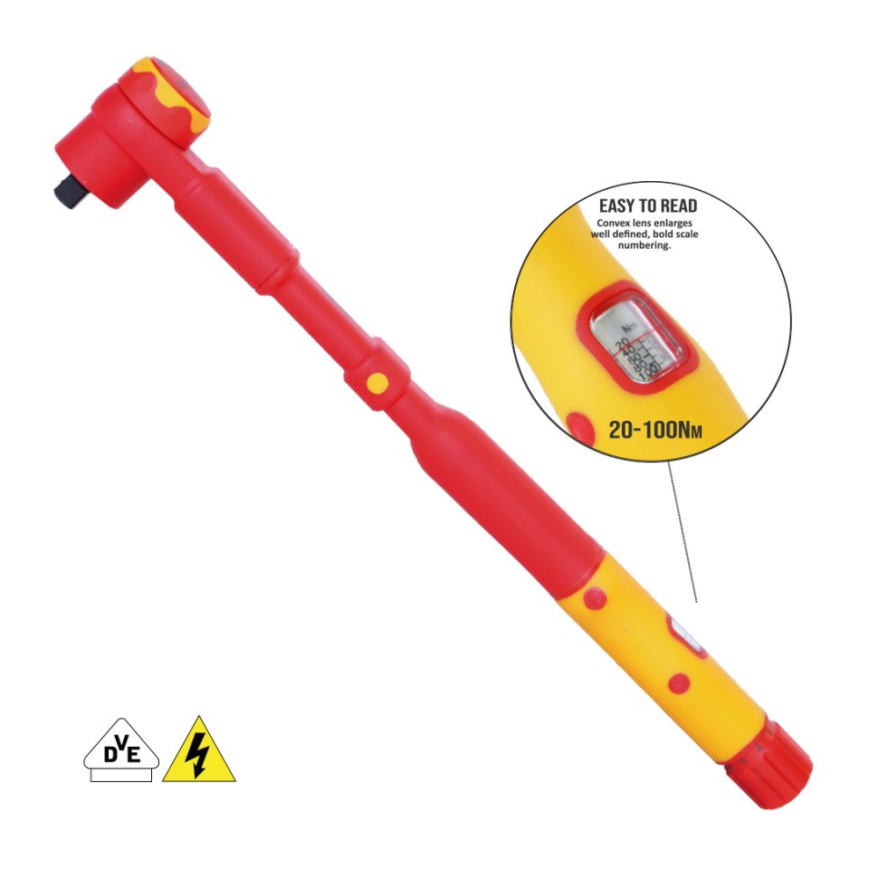 INSULATED TORQUE WRENCH 3/8" 20 - 100NM